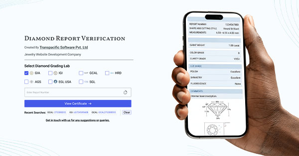 Check Diamond Certificate Report by Number | Transpacific Software